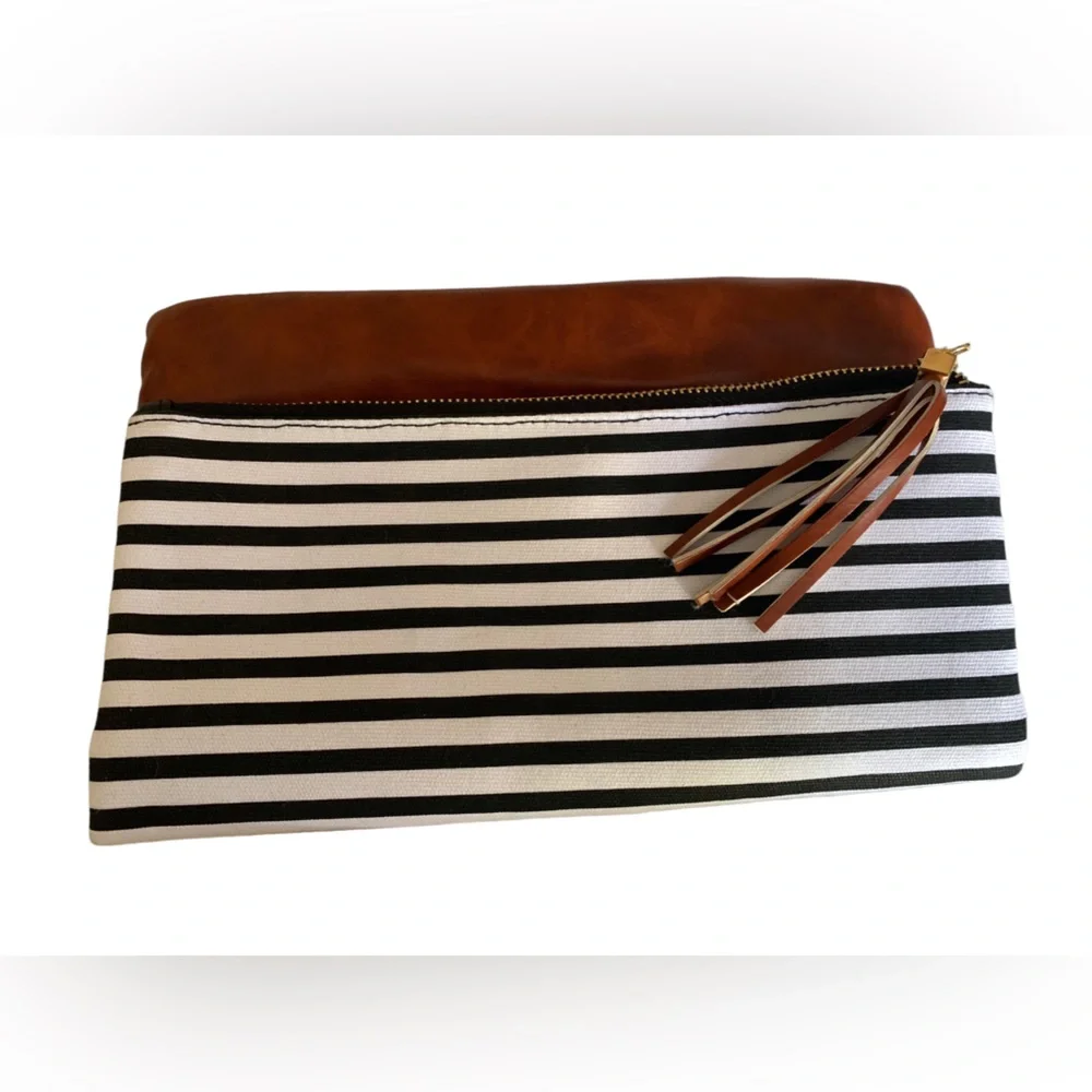 Funky Monkey | Bags | Funky Monkey Classic Black White Stripe Tassel ...